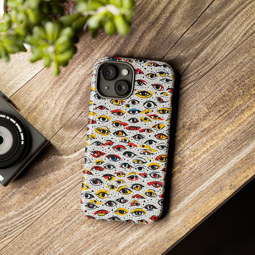 Colorful Pop Art Eyes Tough Phone Case | Dual Layer Protection - Etsy