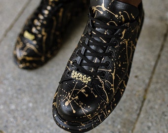 Gold Splash Shoes - Etsy