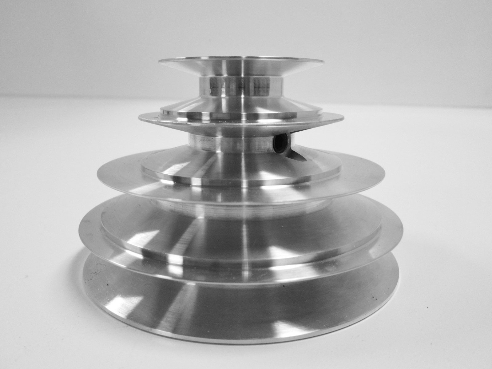 4-step Cone Pulley 1/2" Smooth Bore; Replacement for Wood Lathe, Drill ...