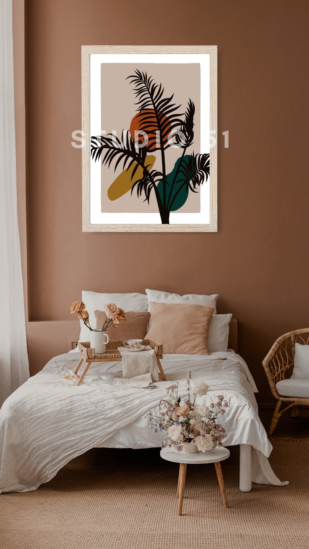 Organic Leaves, Abstract Art, 70s Tonal Leaves - Etsy