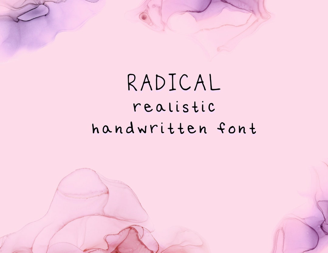Radical Handwritten Font - Etsy