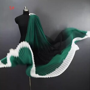 10 Colors Gradient Pleated Fabric Glitter Gradient Ruffled Fabric for ...