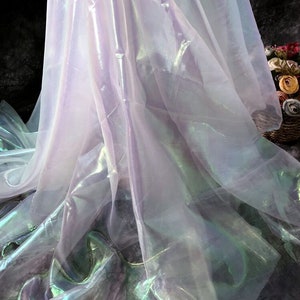 7 Colors Colorful Organza Fabric Gradient Organza Tulle Lace Fabric for ...