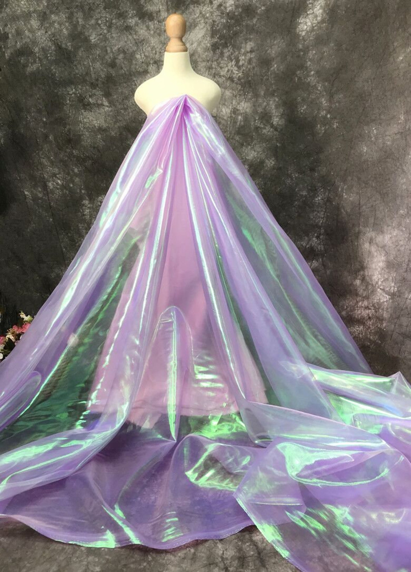 7 Colors Colorful Organza Fabric Gradient Organza Tulle Lace Fabric for ...