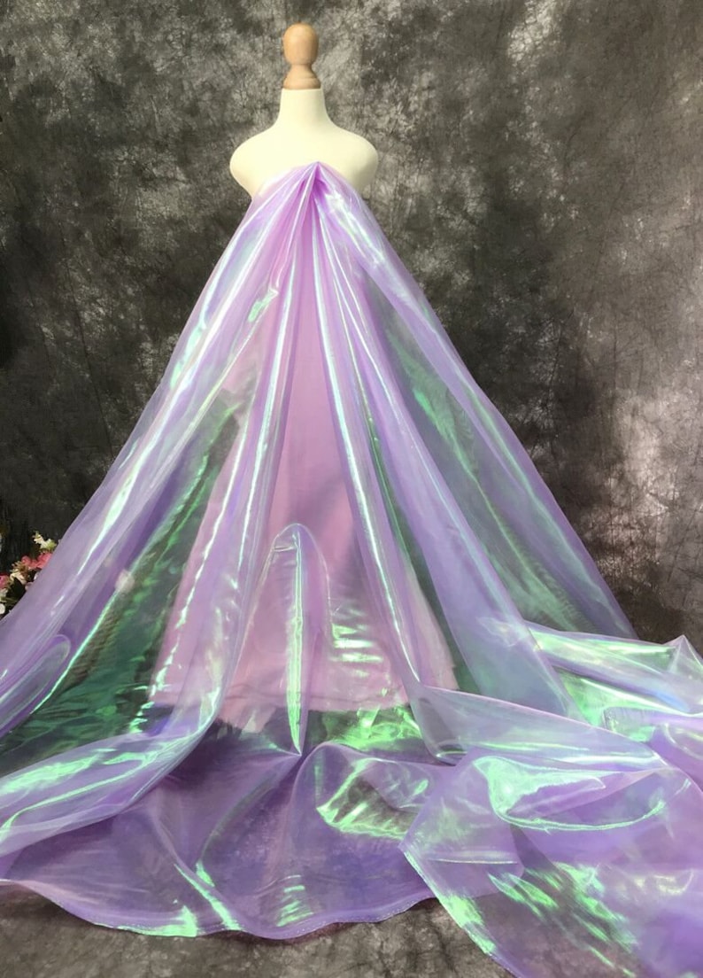 7 Colors Colorful Organza Fabric Gradient Organza Tulle Lace Fabric for ...