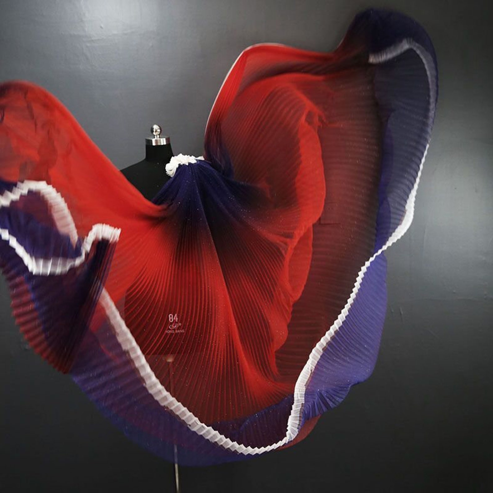 10 Colors Gradient Pleated Fabric Glitter Gradient Ruffled - Etsy