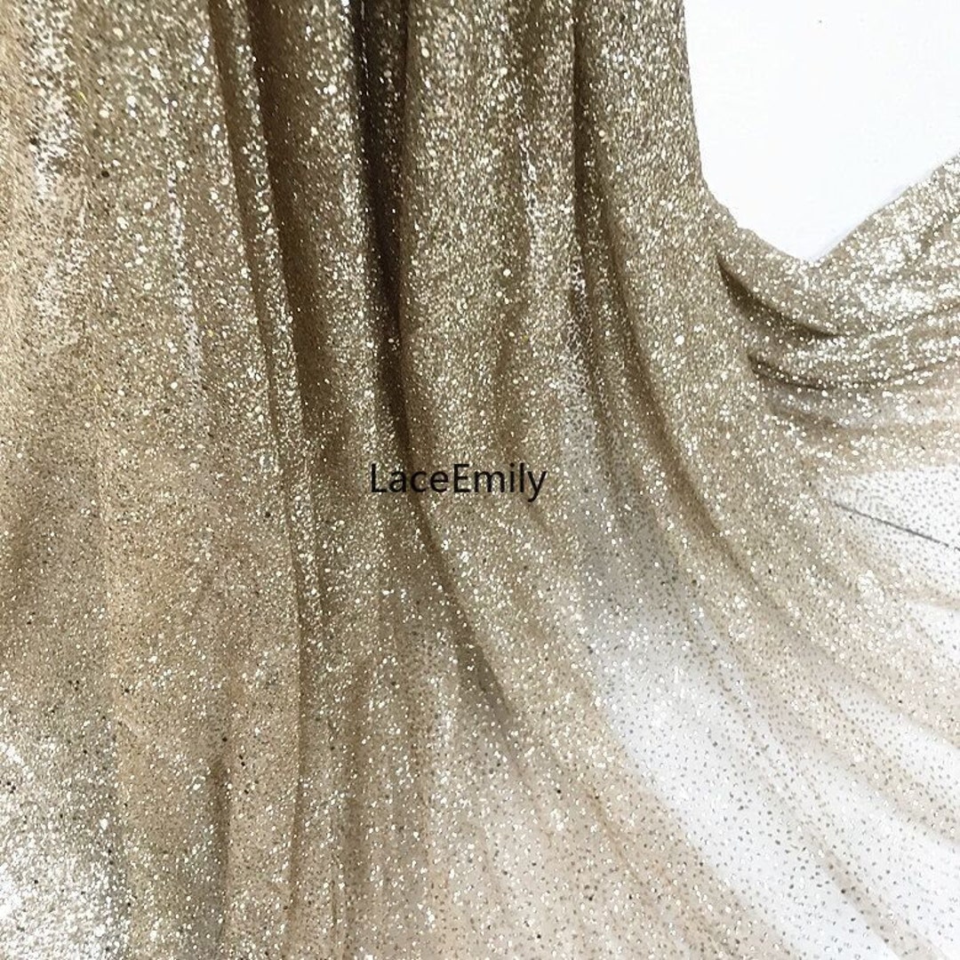 Gradient Glitter Lace Fabric Silver Gold Sequin Tulle Fabric - Etsy