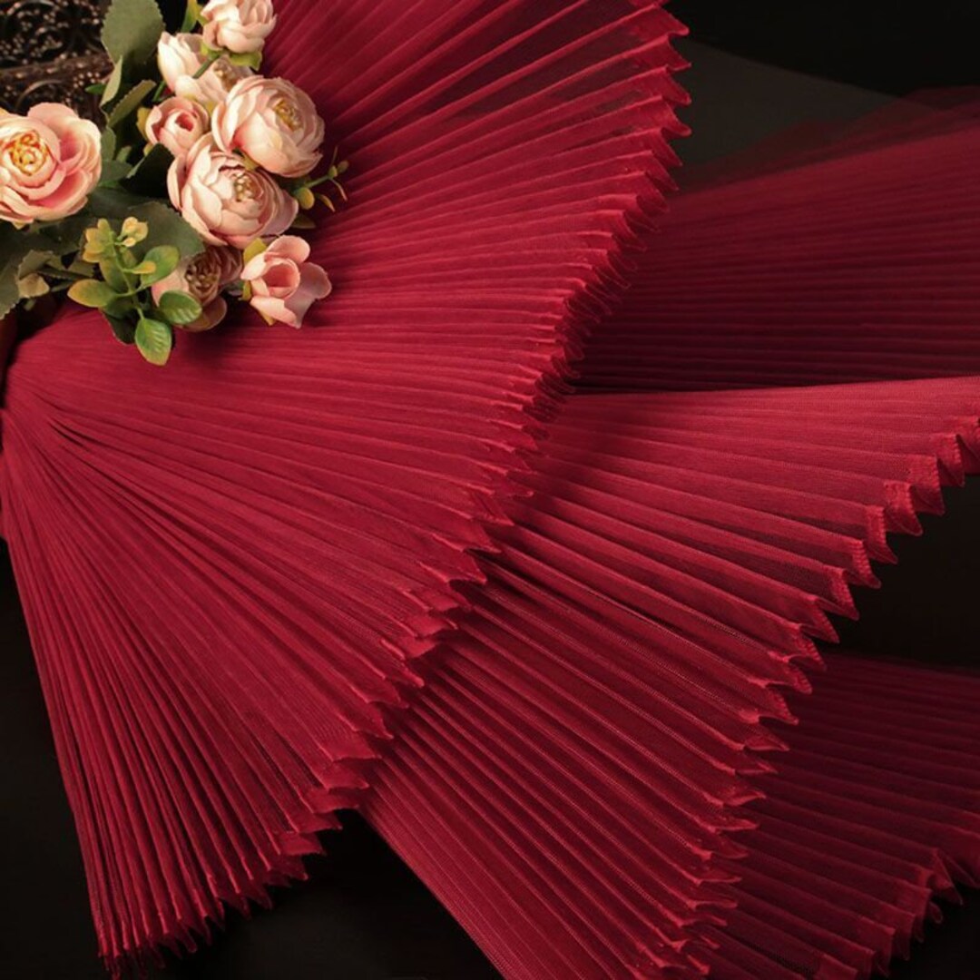 8 Colors Pleated Hard Tulle Fabric Stiff Ruffled Tulle Fabric, for Girl ...