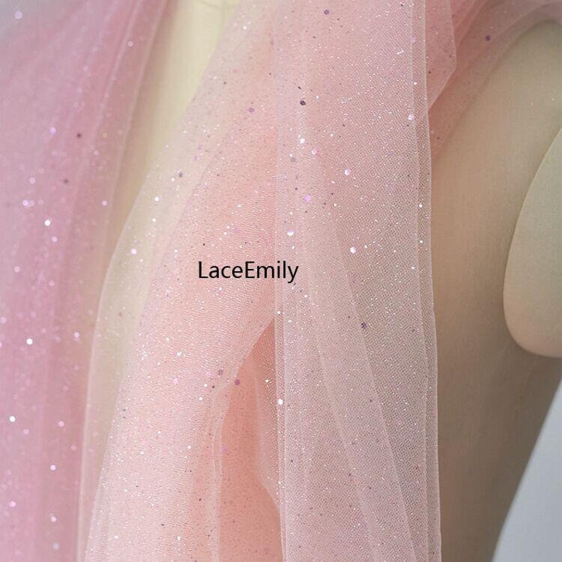 12 Colors Glitter Lace Fabric Sequin Soft Tulle Fabric for Baby Tutu ...