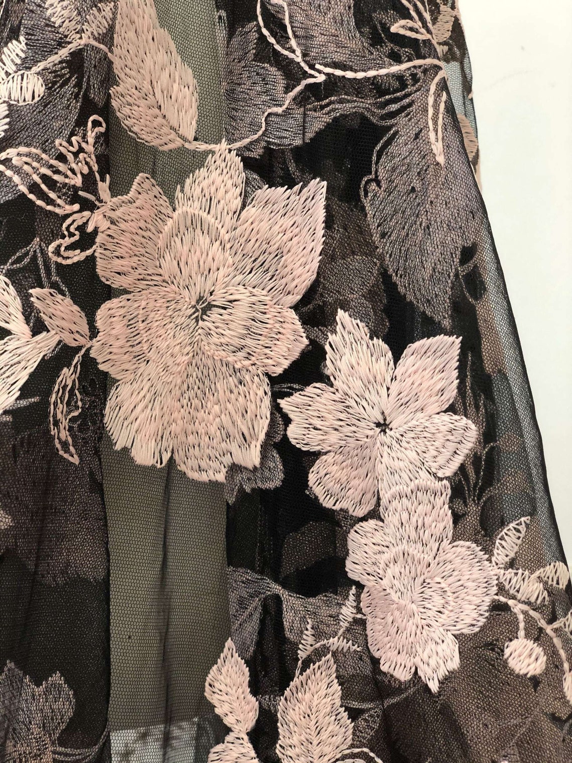 3D Plum Tree Embroidered Lace Fabric Flower Embroidery Lace - Etsy