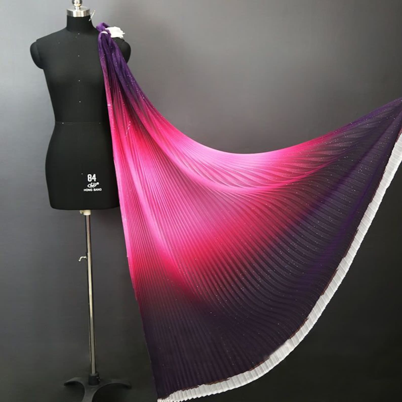 10 Colors Gradient Pleated Fabric Glitter Gradient Ruffled - Etsy