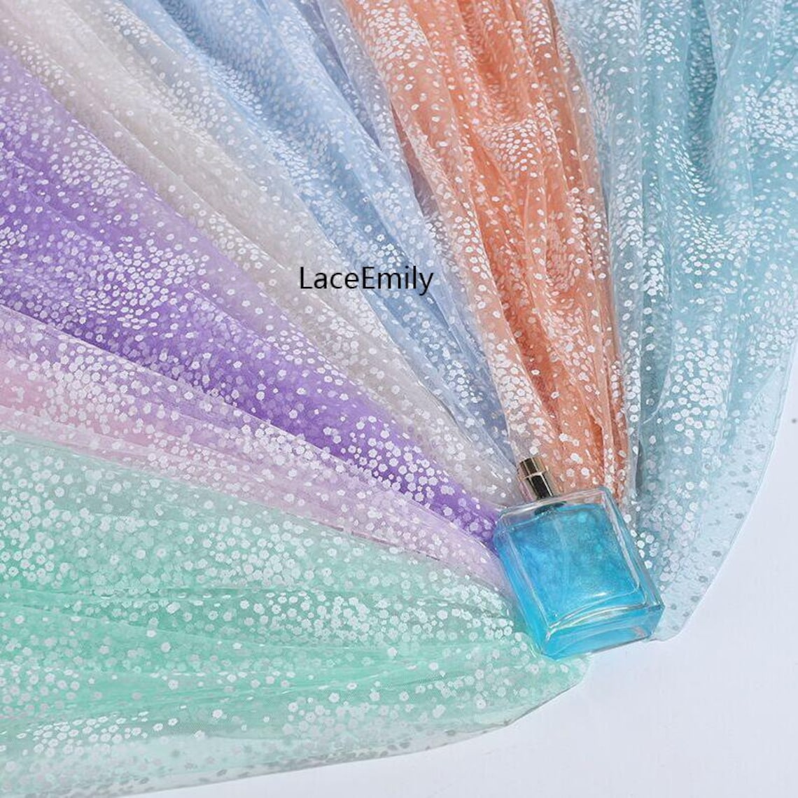 Beautifully Flower Print Lace Fabric Floral Mesh Tulle Lace for Girl ...