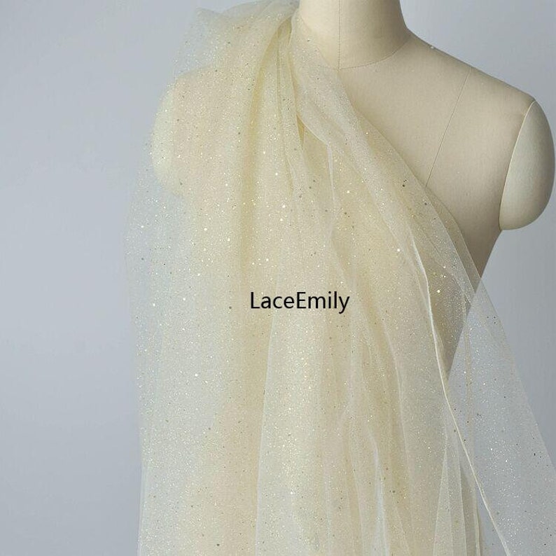 12 Colors Glitter Lace Fabric Sequin Soft Tulle Fabric for Baby Tutu ...