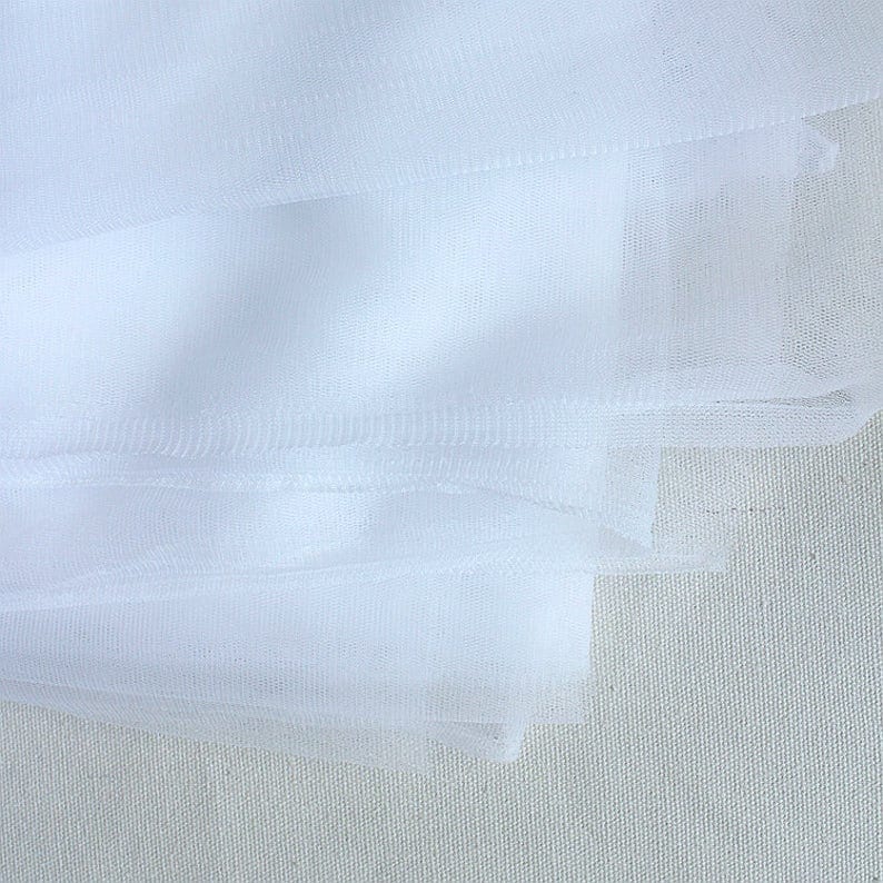 3 meters pure white Lace Fabric Ivory soft Mesh Tulle Fabric | Etsy