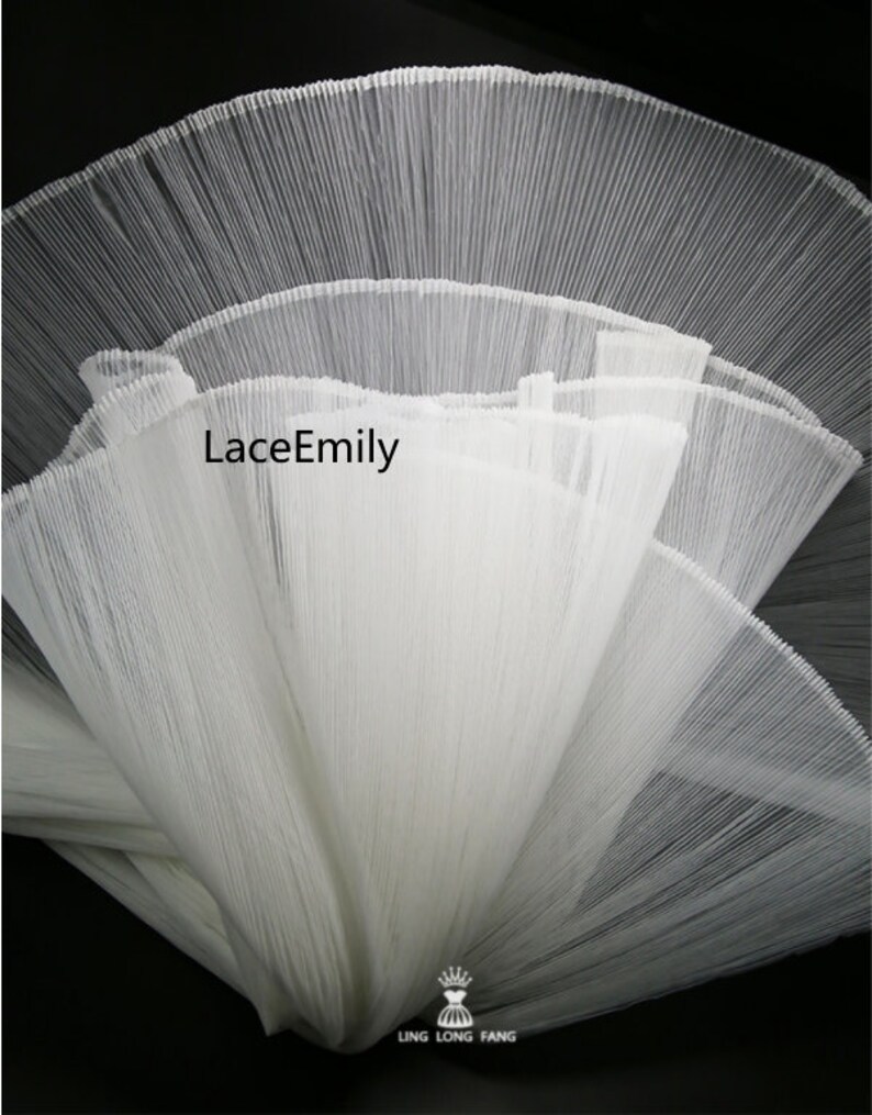 4 Colors Pleated Stiff Tulle Fabric Hard Ruffled Tulle Fabric - Etsy