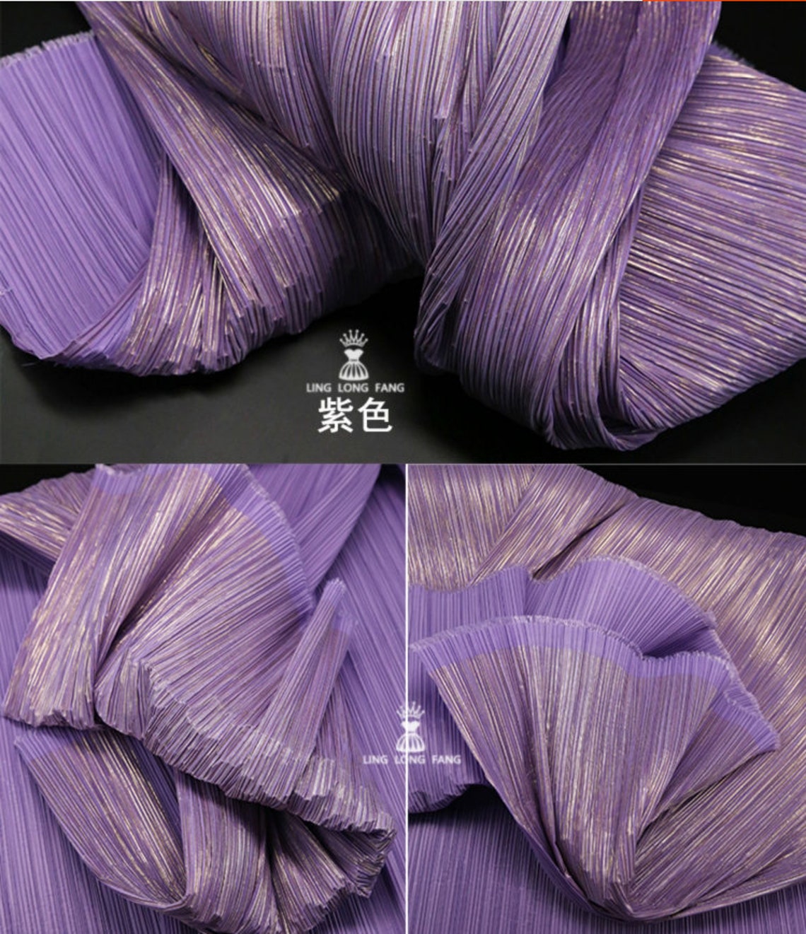 6 Colors Shiny Pleated Fabric Black Ruffled Fabric for Stage - Etsy