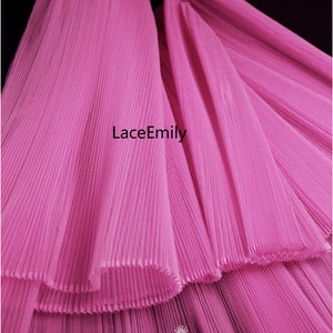 4 Colors Pleated Stiff Tulle Fabric Hard Ruffled Tulle Fabric, for Girl ...