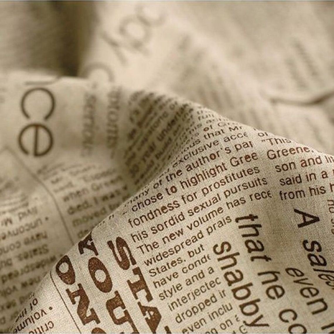 Letter Newspaper Fabric English Letter Newspaper Printing - Etsy