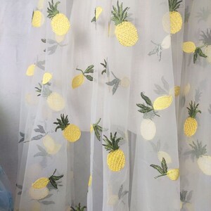 Exquisite Pineapple Embroidery Lace Fabric Pineapple Tulle Lace Fabric ...