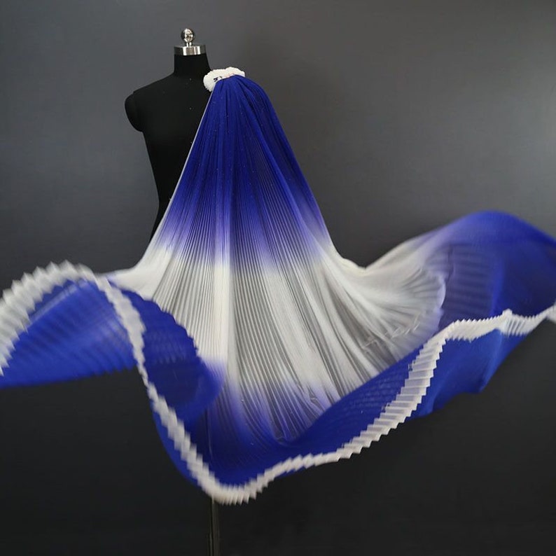 10 Colors Gradient Pleated Fabric Glitter Gradient Ruffled - Etsy