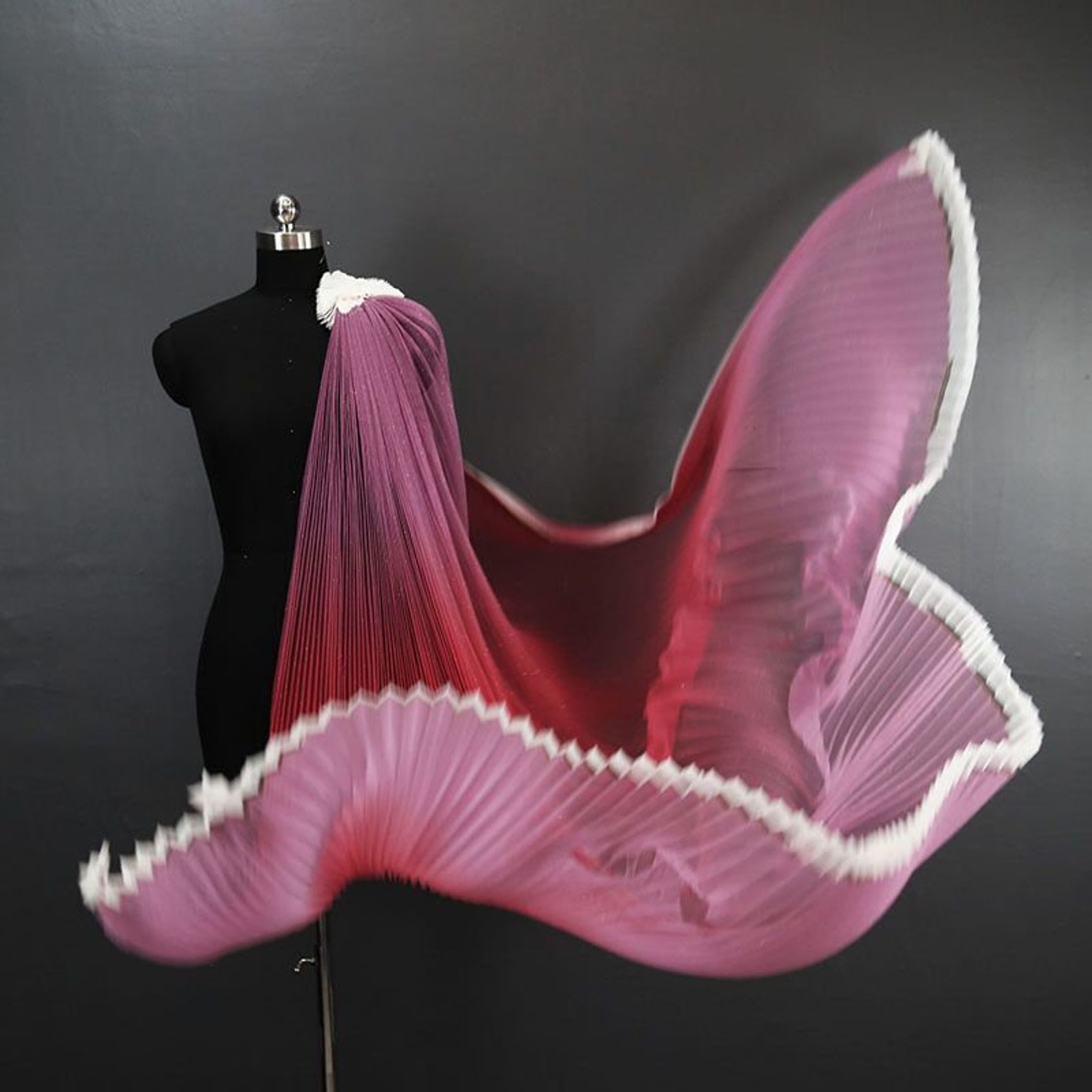 10 Colors Gradient Pleated Fabric Glitter Gradient Ruffled - Etsy