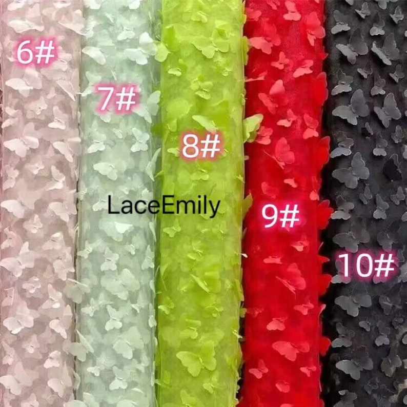 10 Colors 3D Butterfly Embroidery Lace Fabric Butterfly Mesh - Etsy