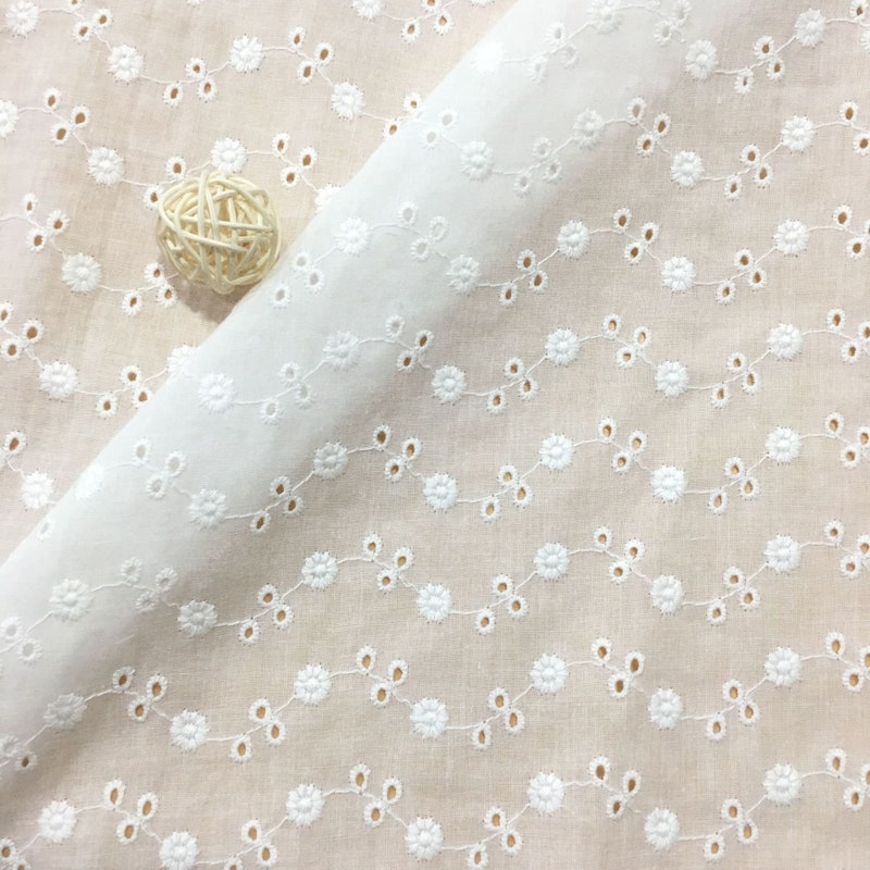 Cotton Eyelet Fabric - Etsy