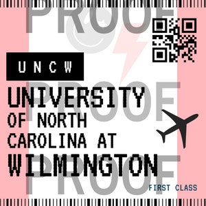UNCW Boarding Pass Wall Art DIGITAL DOWNLOAD - Etsy
