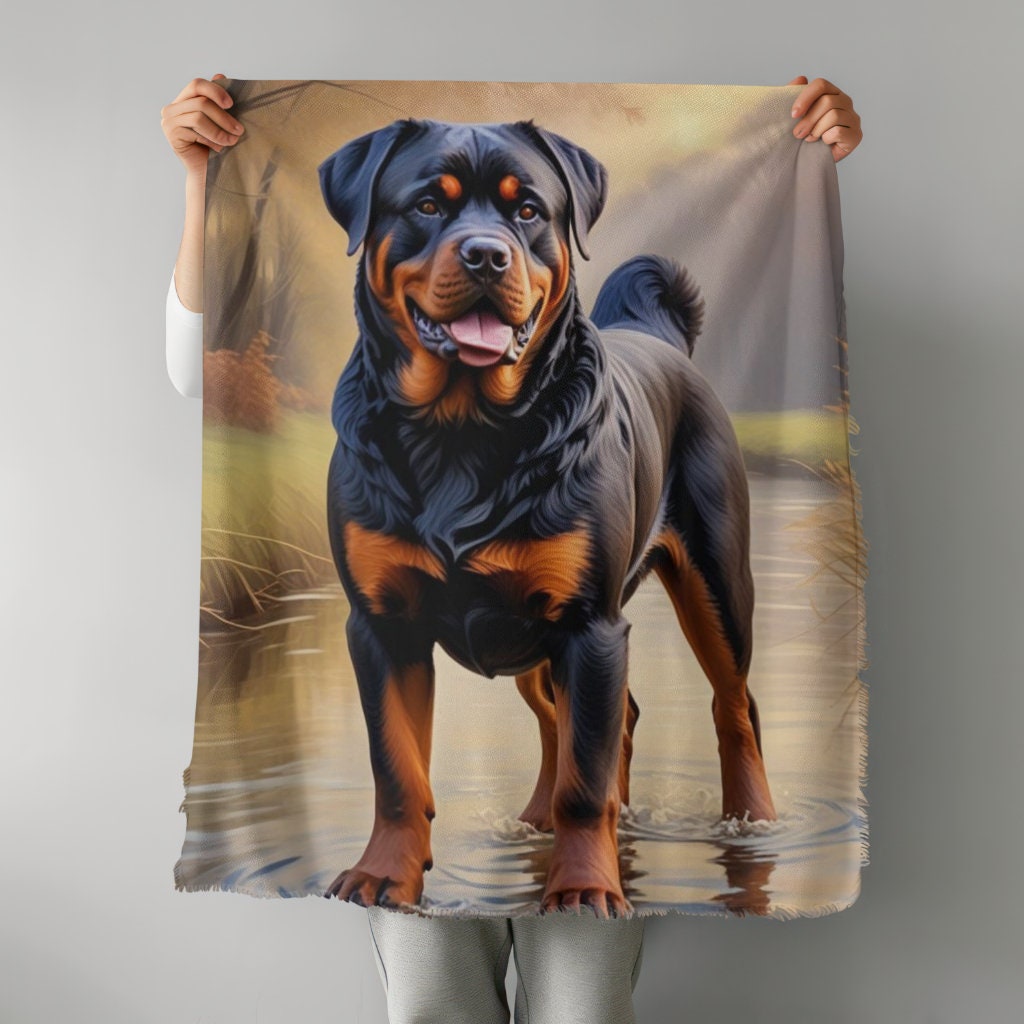 Rottweiler Dog Velveteen Microfiber Blanket - Etsy