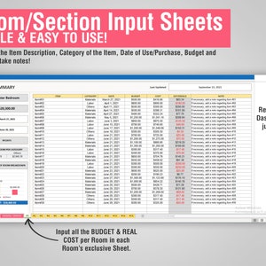 Home Renovation | Remodel Budget Excel Template | Renovation Budget ...