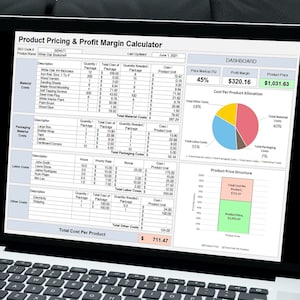 Product Pricing Calculator - Etsy or General Use, Pricing Spreadsheet ...