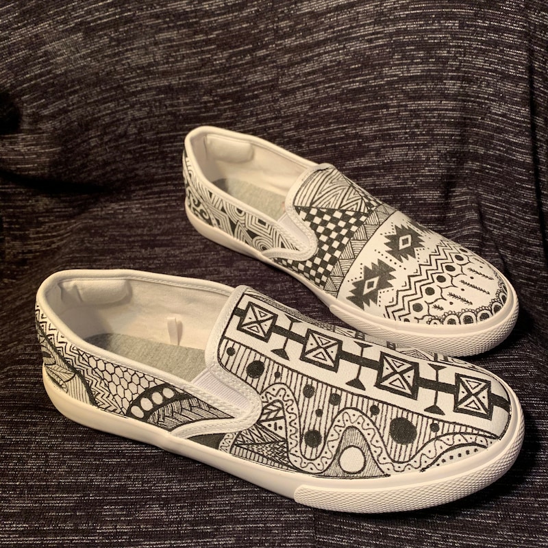 Zentangle Shoes - Etsy