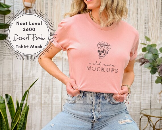 Next Level Model Mockup Boho Model Mockup Desert Pink T - Etsy