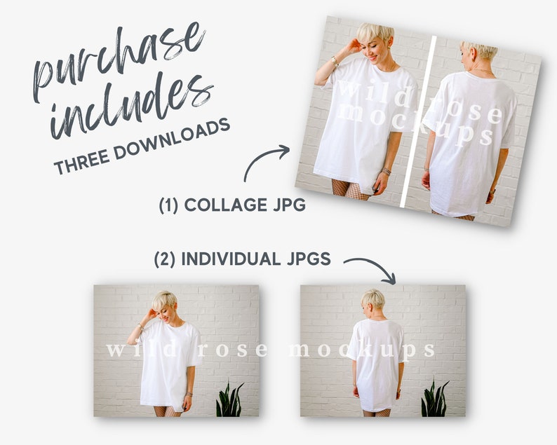 Oversized T Shirt Model Mock Up Front and Back of Shirt - Etsy