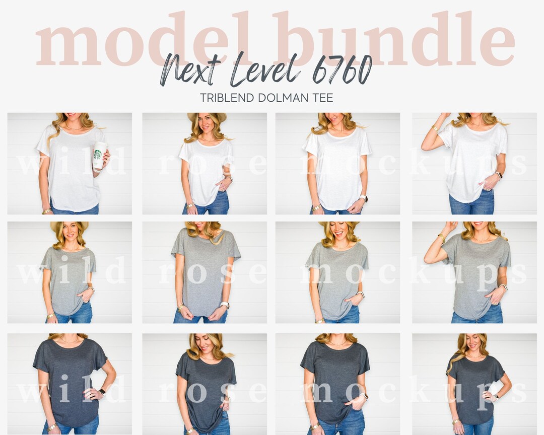 Next Level Mockup Bundle, Model Mock up Bundle, Heather Vintage Tshirt ...