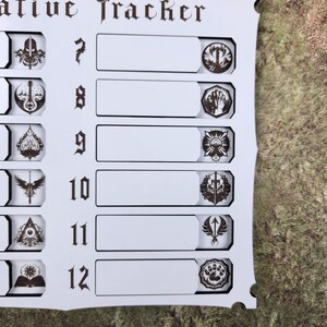 Dungeons and Dragons Initiative Dashboard Tracker & Dry Erase Tile Set ...