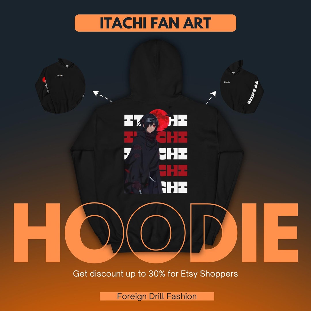 Itachi Uchiha Fan Art Hoodie Stylish Anime Lover Sweatshirt G Hoodies ...