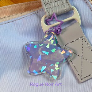 Holographic Acrylic Keychain - Starry Clouds Charm - Dreamy Aesthetic ...