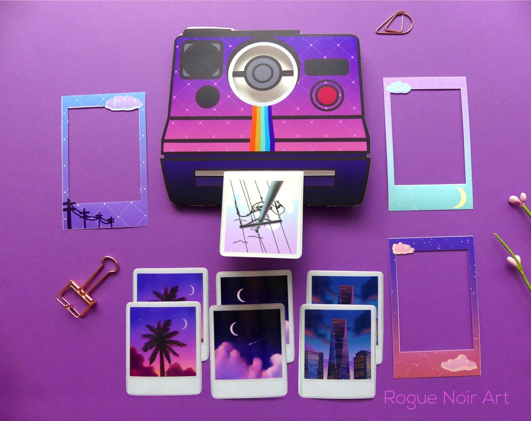 Aesthetic Polaroid Sticker Pack: 11 Pcs Set | Instax Sticker Frames ...
