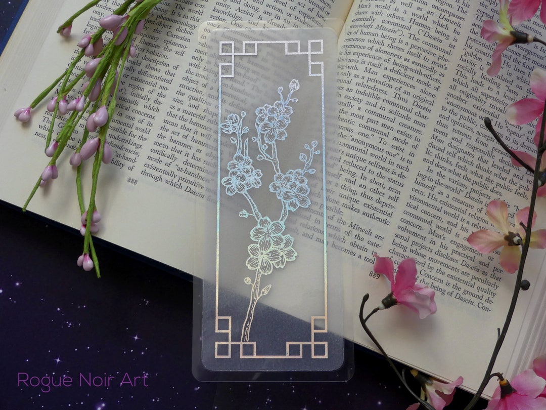 Sakura Foil Bookmark | Cherry Blossom Vellum Bookmark - Etsy