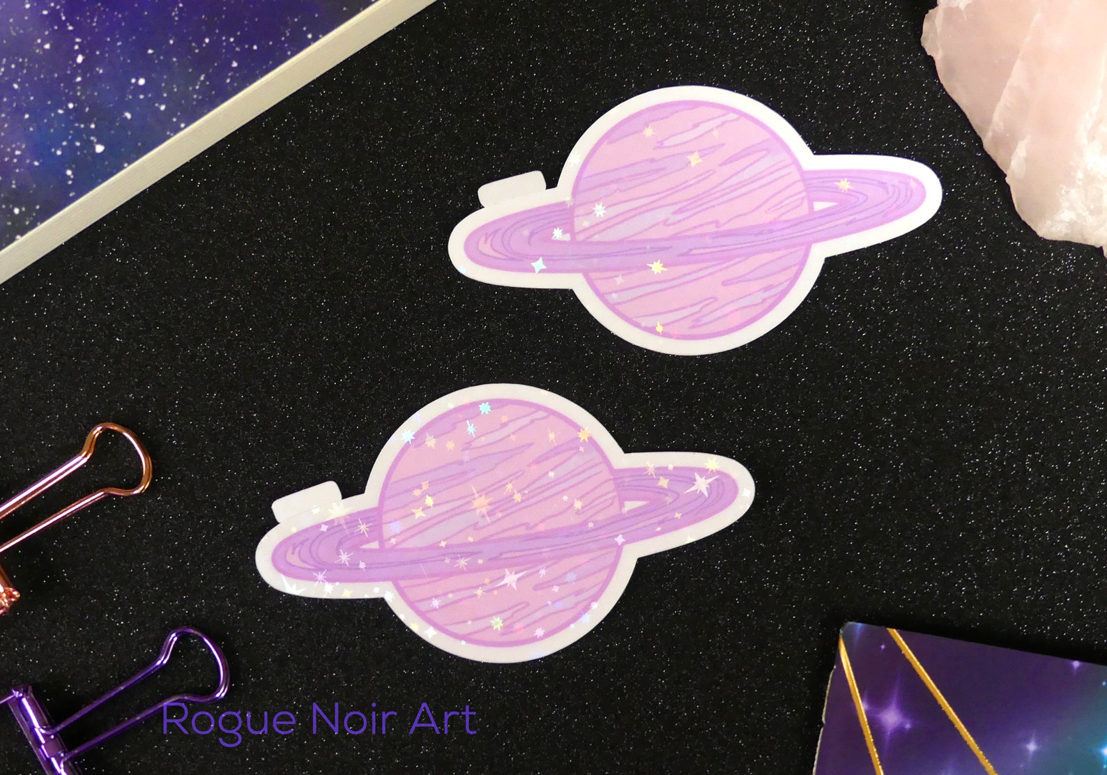 Holographic Pink Planet Sticker Cute Space Stickers - Etsy