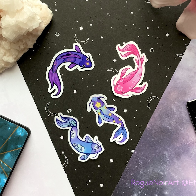 Koi Stickers - Etsy