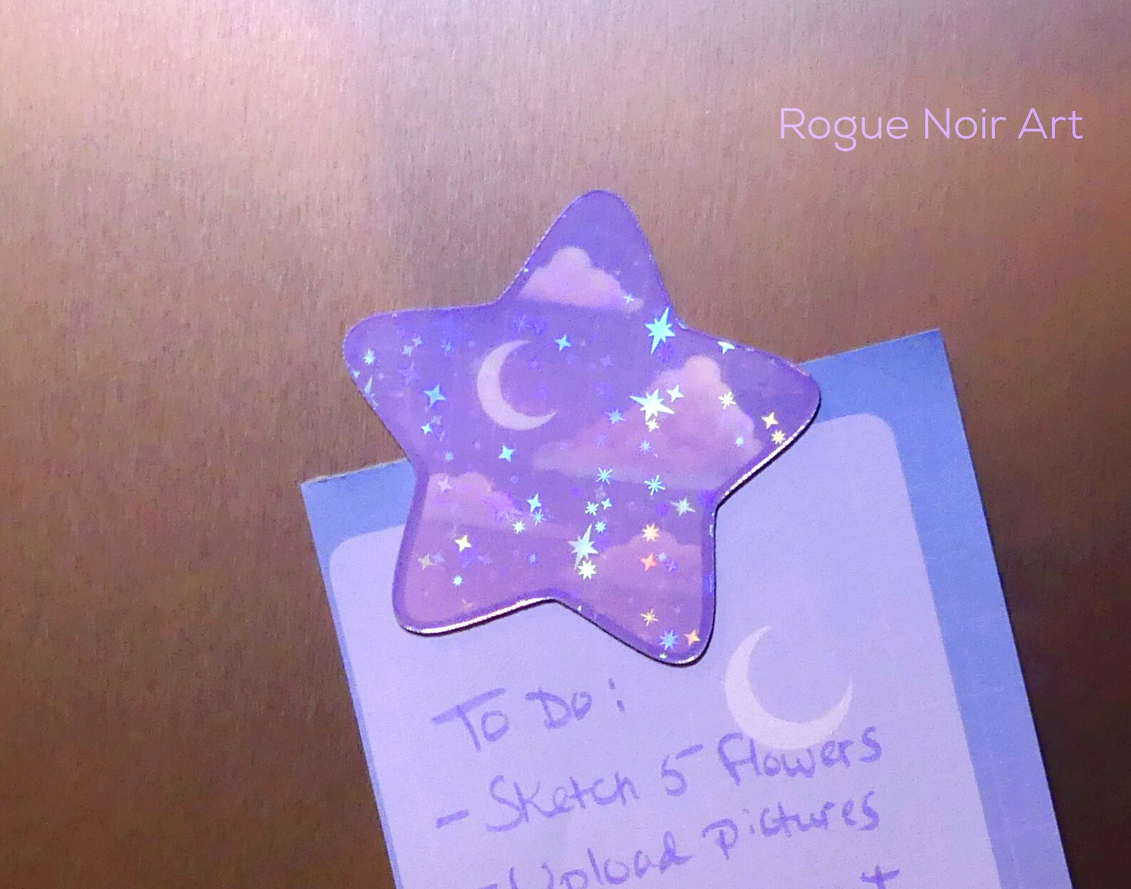 Holographic Star Magnet - Cute Fridge Decor or Locker Magnet, Unique ...