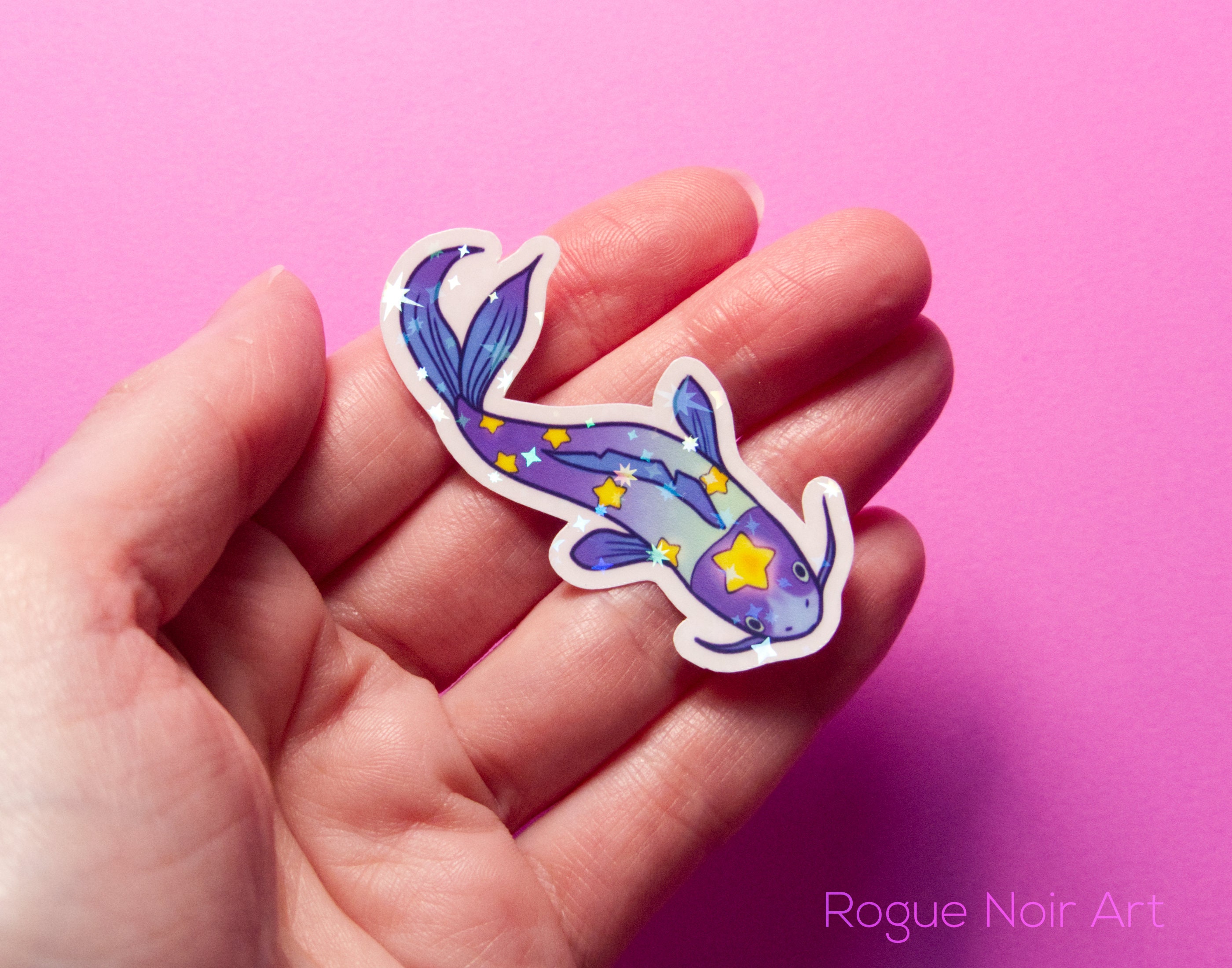 Koi Fish Holographic Sticker Pack | 12 Pieces Vinyl Stickers - Cute ...