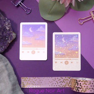 Aesthetic Lofi Sticker: Music Player | Holographic or Matte Vinyl ...