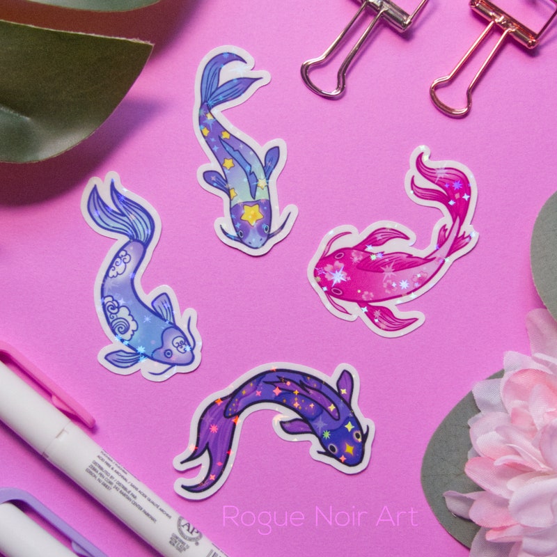 Koi Stickers - Etsy