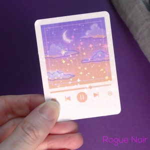 Aesthetic Lofi Sticker: Music Player | Holographic or Matte Vinyl ...