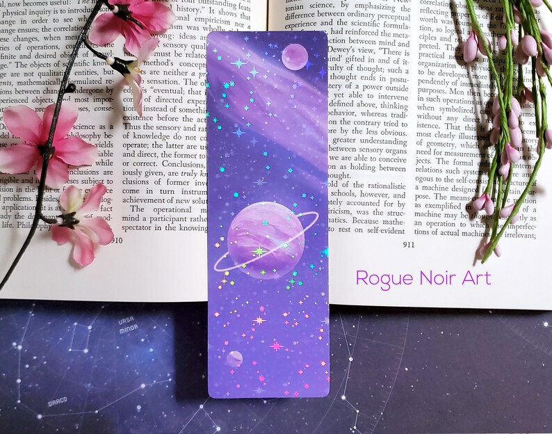 Space Bookmark: Pastel Planet Holographic Bookmark | Gifts for Space ...