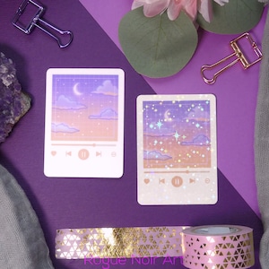 Aesthetic Lofi Sticker: Music Player | Holographic or Matte Vinyl ...