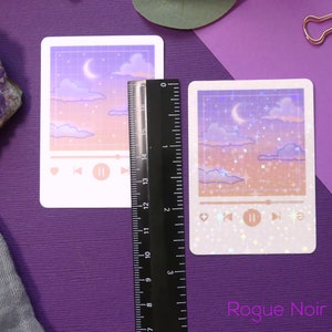 Aesthetic Lofi Sticker: Music Player | Holographic or Matte Vinyl ...